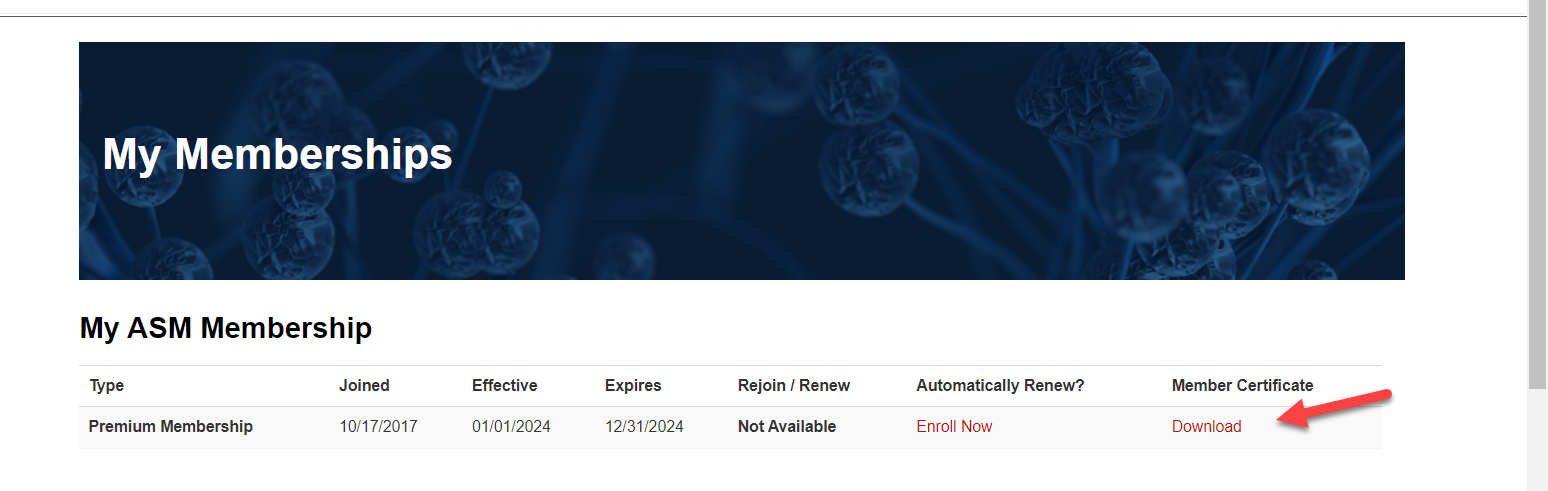 How to retrieve your member certificate – Membership Services